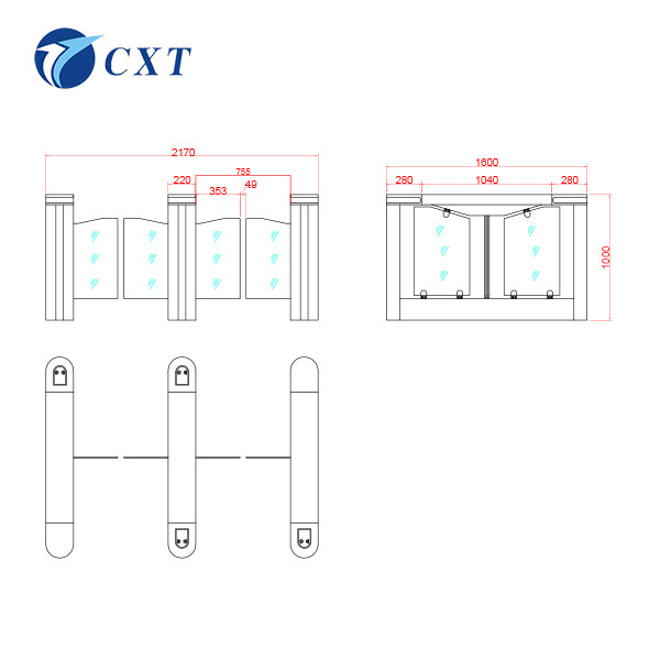 Quality 300 People/Min Speed Gate Access Control 220V TCP/IP Communication Interface t12 for sale