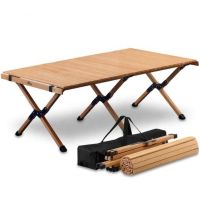 Quality Outdoor Solid Wood Egg Roll Picnic Dining Table for Easy Assembly and Cleaning for sale