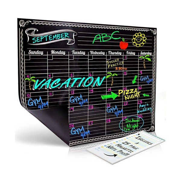 Quality 16'' X 11.75'' Magnetic Fridge Calendar Magnetic Dry Erase Wall Calendar Fridge Memo Pad for sale