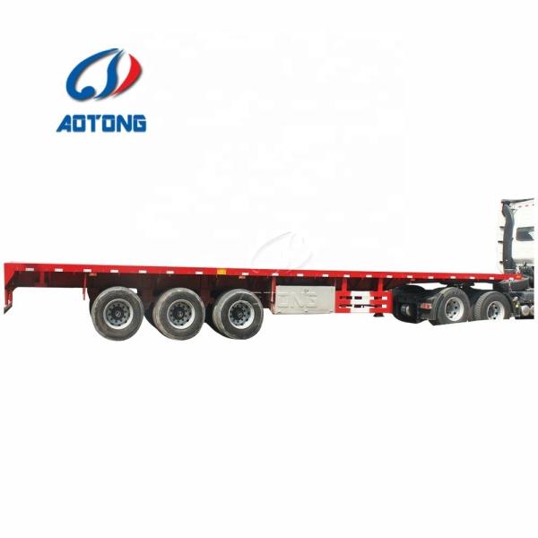 Quality Fully Welded Chassis 3 Axles 45ft 40tons Flatbed Trailers for Flexible Cargo for sale