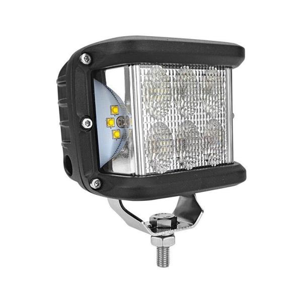 Quality 36W 12V 24V Flood Beam Dual Color Side Strobe LED Working Light for sale