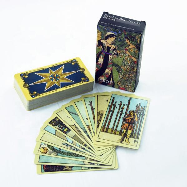 Quality 350gsm Classic Waite Tarot Personalised Playing Game Card Printing Set Bronzed for sale
