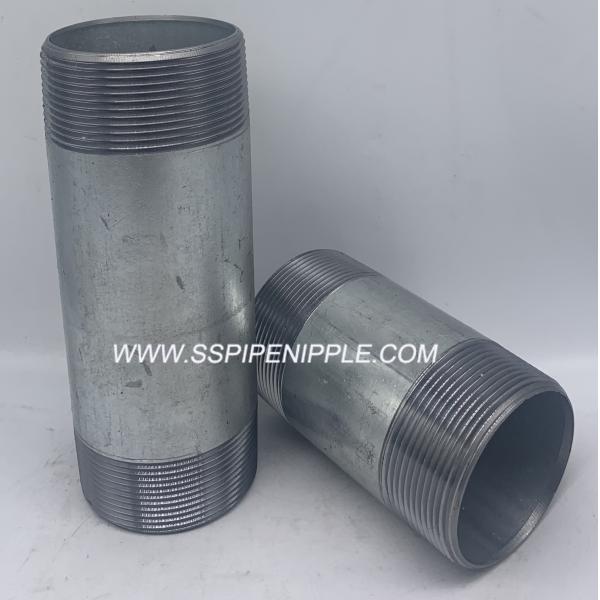 Quality Standard Size  Galvanized Steel Pipe Nipple  Male Thread 	Equal Shape for sale