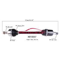Quality Odyssey Front Drive Axle Assembly 20crmnti Steel HO10557 Heavy Duty Clamp Tpee for sale