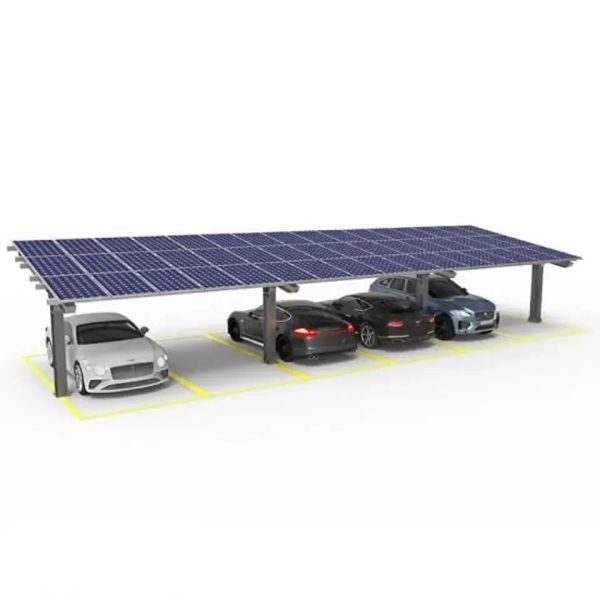 Quality Waterproof Steel Structure Carport Solar Mounting System for PV Panels and Parking Shed for sale