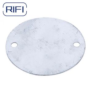 Quality Galvanized Finish Round Metal Electrical Box Cover For BS4568 Junction Boxes for sale