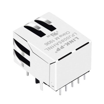 Quality LPJ0085AHNL Rj45 Modular Jack With Magnetics , 1x10/100Mbps IEEE 802.3af PoE for sale