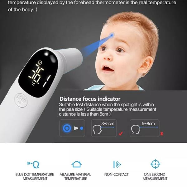 Quality Non Contact Ear Forehead Digital Temperature Thermometer Infrared Medical for sale