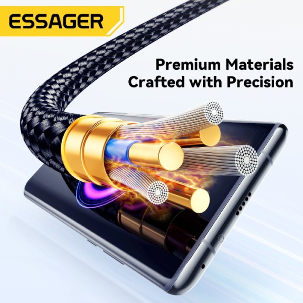 Quality ESSAGER ES-X45 100W Data Cable Charging Cable USB C to USB A for sale