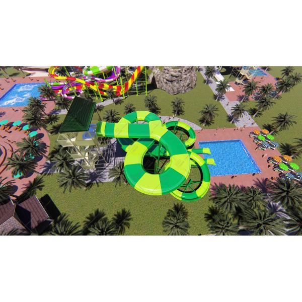 Quality Butterfly Shape Big Water Slide For 4 People Family Friendly Colorful for sale