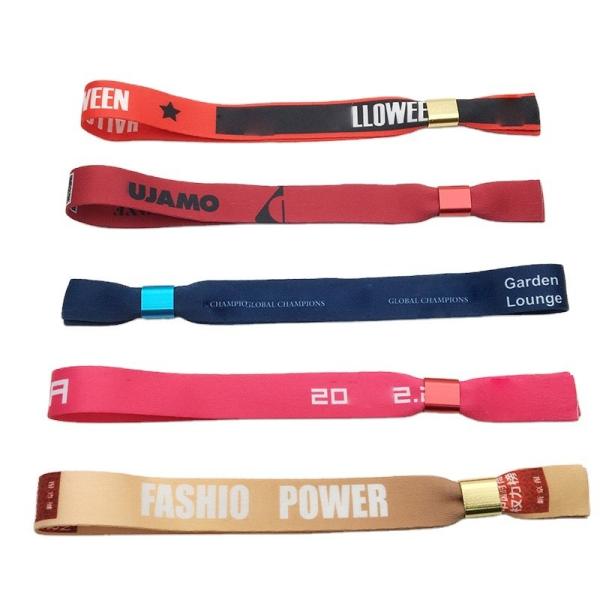 Quality Environmental Protection RFID Wristbands Customized Satin Fabric for Event Festivals for sale