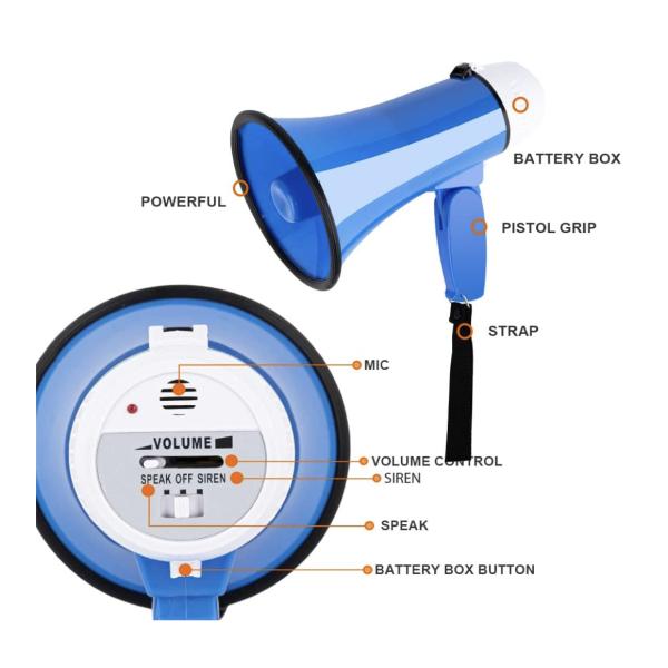 Quality 120dB Battery Powered Megaphone for sale