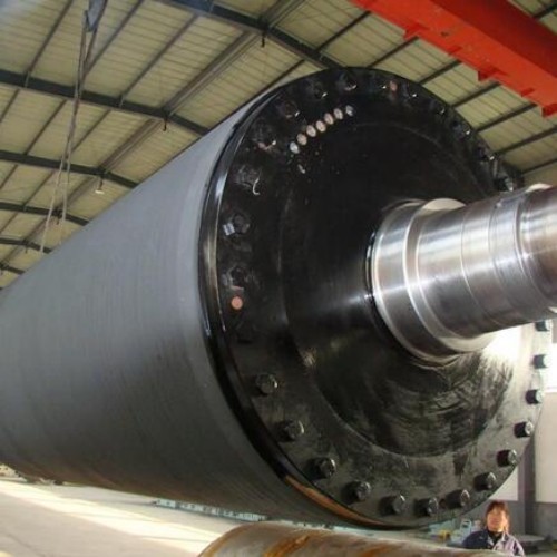 Quality Blind Hole Drilled Rubber or PU Coated Press Roll for Paper Making Machine Press for sale