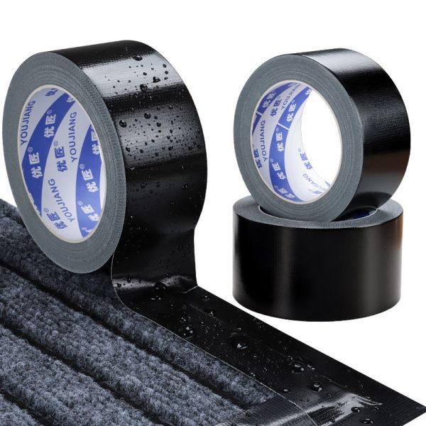 Quality High Viscosity Black Duct Tape Clothes For Indoor Outdoor Applications No Logo Printing for sale