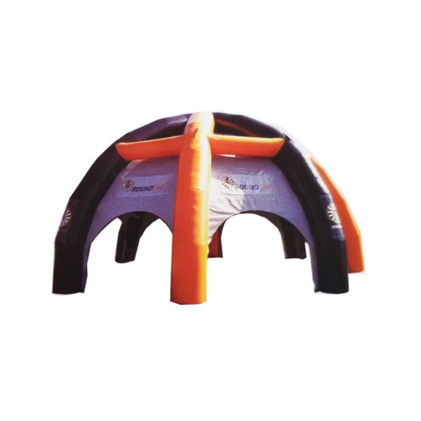Quality Inflatable Dome Tent in Black and Orange with Customized Branding for Commercial or Event Purposes for sale