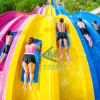 Quality Public Use Water Rainbow Slide Commercail Multi Lines Anti Ultraviolet for sale