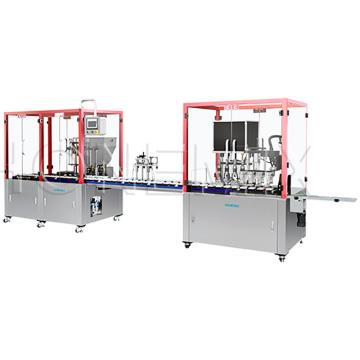 Quality Custom Four Nozzle Cream Filling Machine Liquid Cycle Filling Line for sale