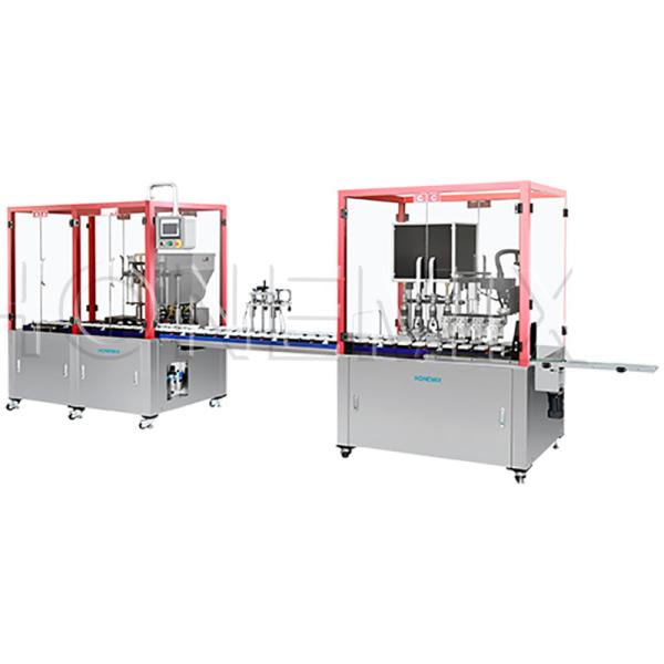 Quality Custom Four Nozzle Cream Filling Machine Liquid Cycle Filling Line for sale