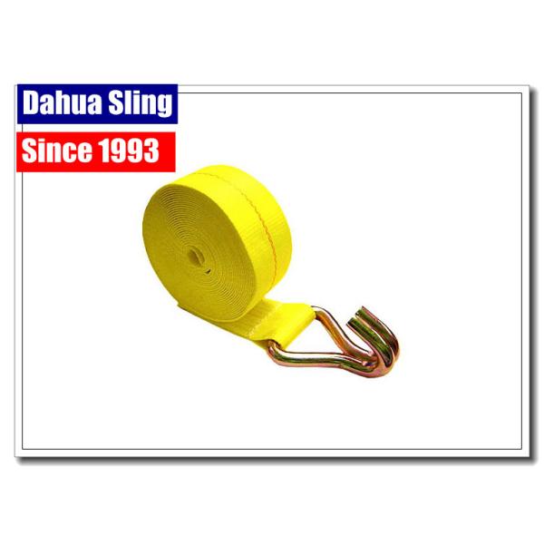 Quality 20 Feet Replacement Winch Strap With Wire Hook , Flatbed Trailer Winch Strap for sale