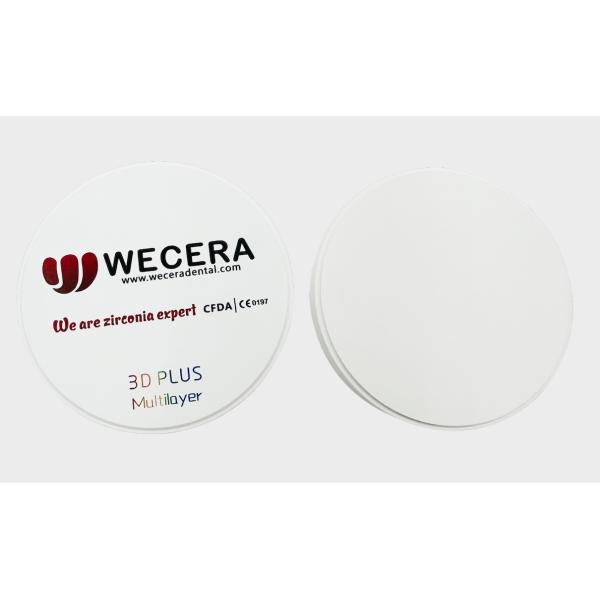 Quality 1050 Mpa CAD CAM Zirconia Block Disc 3D Multilayer For Dental Lab Milling Center for sale