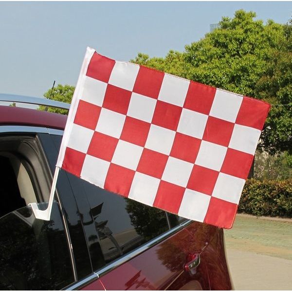 Quality Demonstrate auto racing banners Polyester Auto Flags Banners 12x18inch Suction Cup for sale