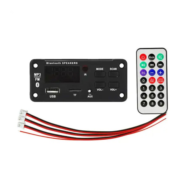 Quality 2x25W 50W MP3 Player Bluetooth Audio Module Board Remote Control Wireless Sound for sale