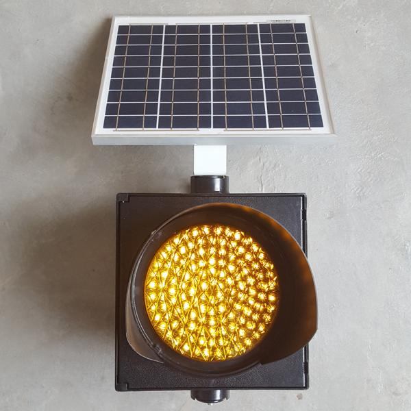 Quality Solar Warning Light 200mm Falsher GQSJD-200-1 Yellow Warning Light for sale