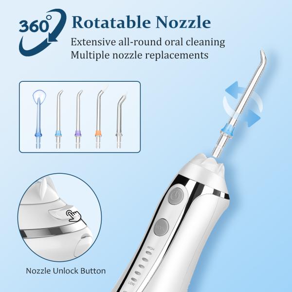 Quality Rechargeable Portable Water Flosser With Detachable Water Tank for sale
