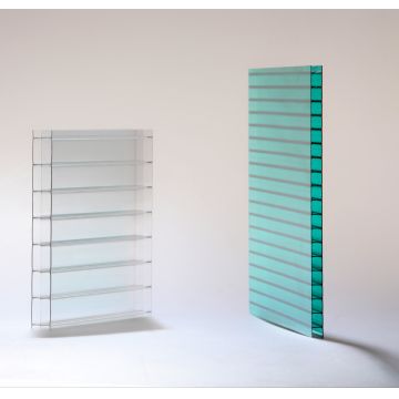 Quality Colored Hollow Cellular Polycarbonate Panels For Greenhouse Roofing for sale