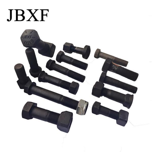 Quality 1S1859 1S1860 Excavator Track Shoe Bolts And Nuts 19mm For Caterpillar CAT 225BLC for sale