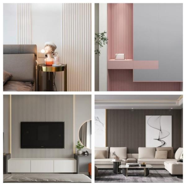 Quality Interior Decorative WPC Wall Panel with Wood Grain Design and Brushed Surface for sale