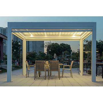 Quality Aluminum Gazebo Electric Louvered Aluminum Patio Pergola Hardtop Gazebo for sale