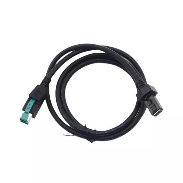 Quality 1m Black Straight Pos Machine USB Cable USB To Latch N Lok 2X4 ODM for sale