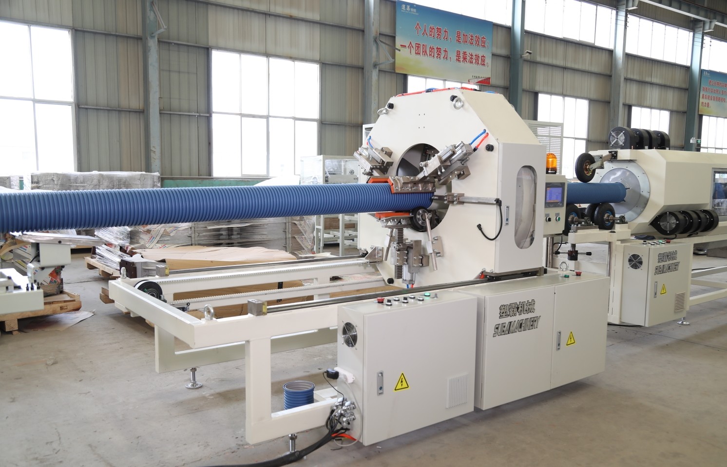 Quality Double Wall Corrugated Tube Production Line PLC Control For Raining Water for sale