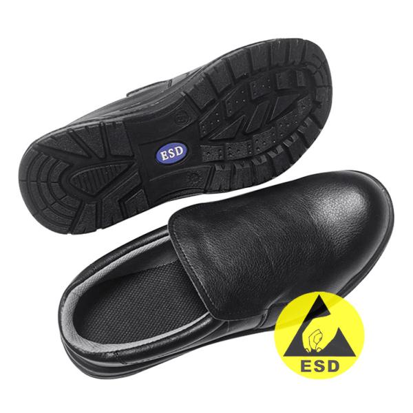 Quality Industrial Cleanroom Black ESD Safety Shoes Anti Slip Comfortable for sale