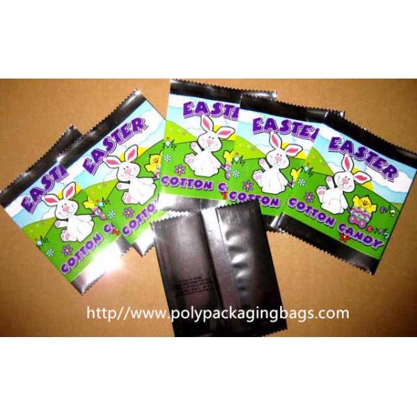 Quality Chocolate / Cotton Candy Packaging Aluminium Foil Bag Middle Sealed for sale
