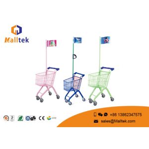 Quality New Style Plastic Supermarket Shopping Trolley Kids Ride With Toy for sale