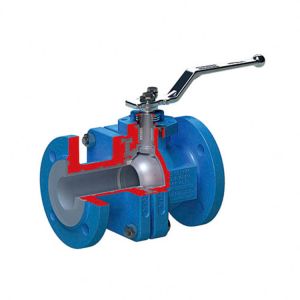 Quality Stainless Steel Lined Pneumatic Ball Valve PN 16 Class 150 Blue Color CE for sale