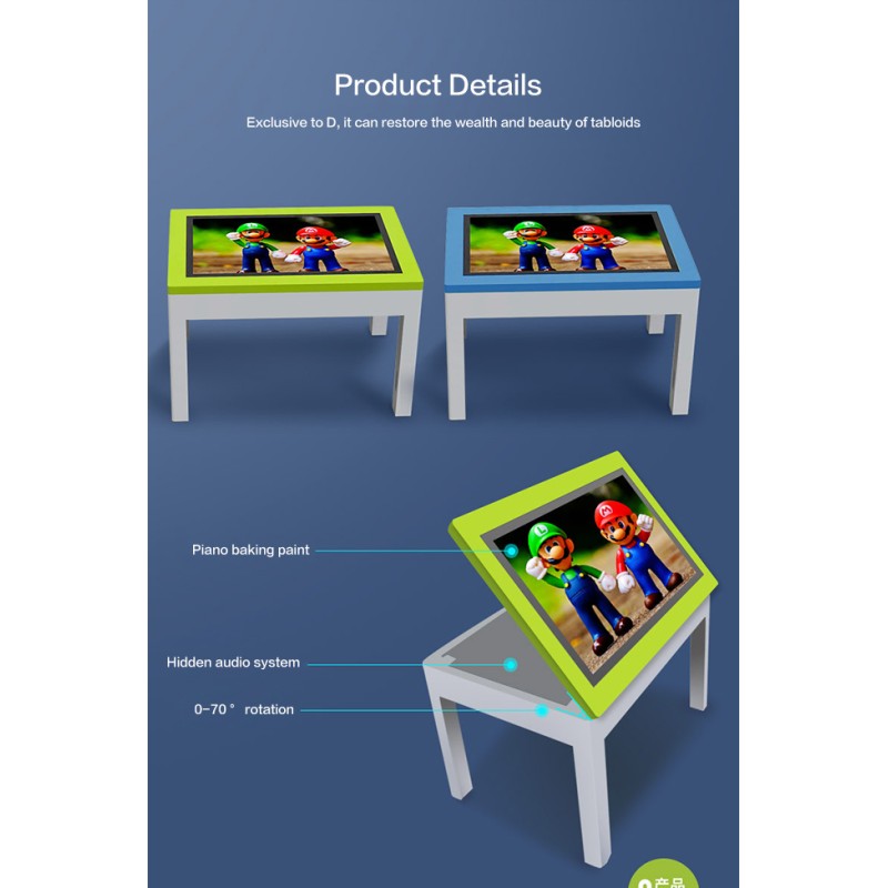 43'' Multitouch Coffee Table With Android / Windows System Interactive Table Screen Indoor