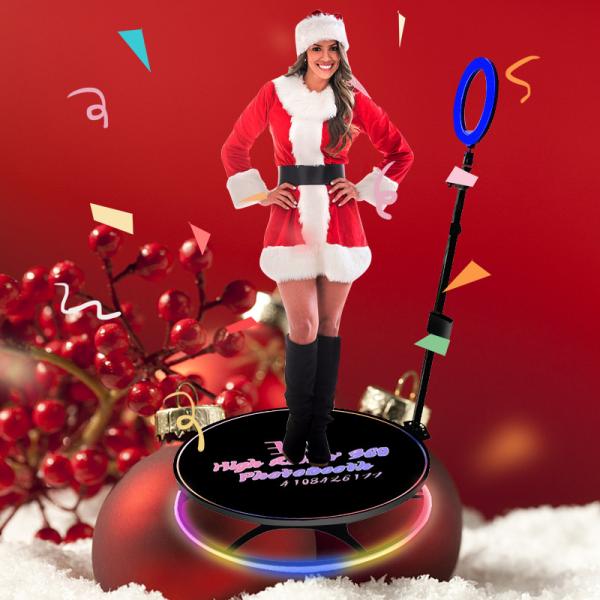Quality Rotating 360 Manual Photo Booth 12 Inch Ring Light for sale