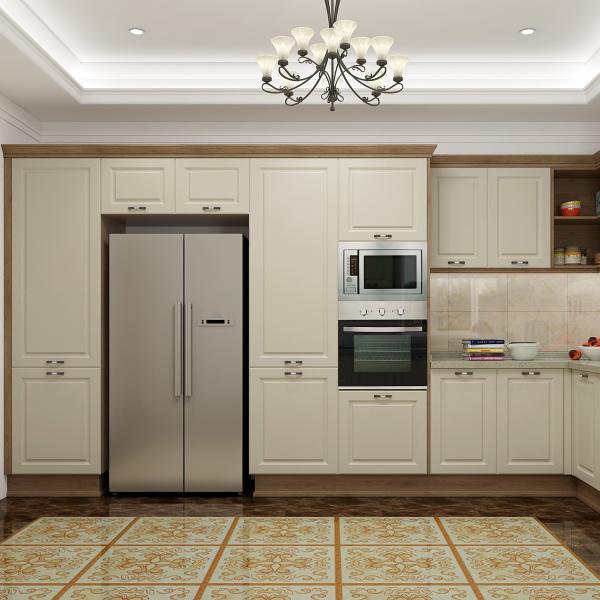 Quality Contemporary Readymade Kitchen Pantry Cabinets Eco Friendly MDF White for sale