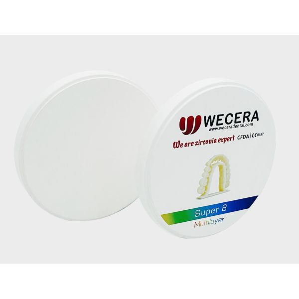 Quality 18mm A3 3D Multilayer Zirconia Block Dental 8 Layers With 1200Mpa Strength for sale