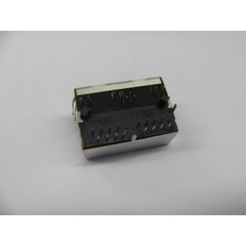 Quality 100 BASE Integrated Magnetics RJ45 Connector Tab Down for Telecom connection for sale