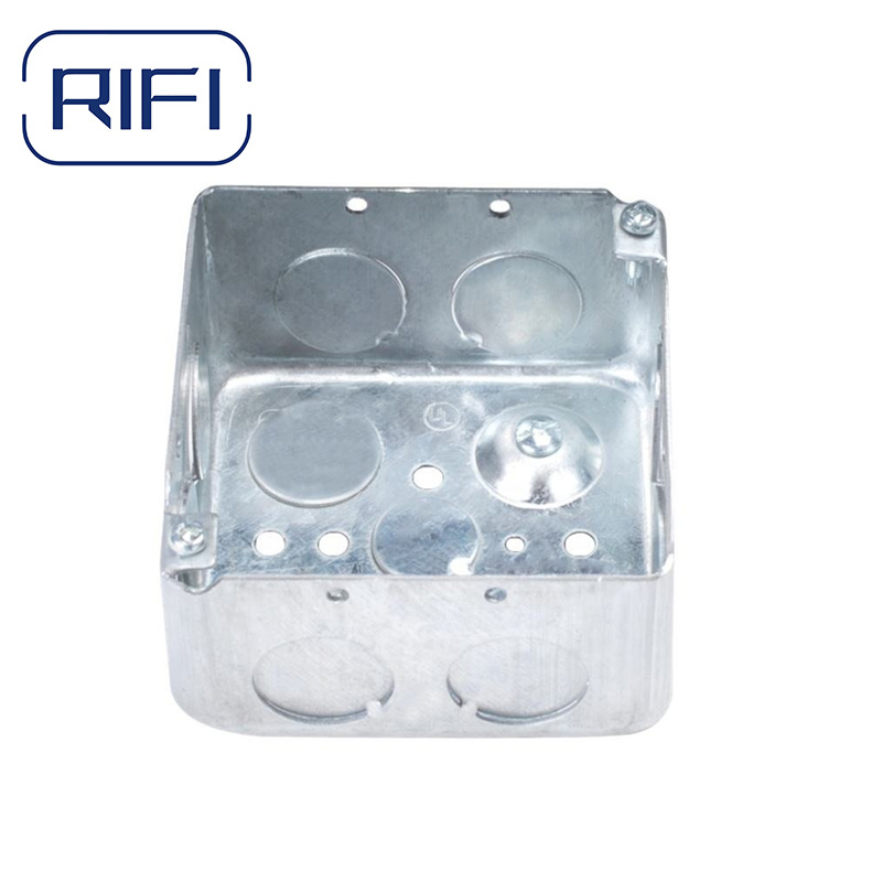 Galvanized Metal Box Octagonal Conduit Box Cover Blank Cover with Knockouts