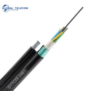 Quality ftth outdoor armored fiber optic cable single mode GYTC8S cable for sale