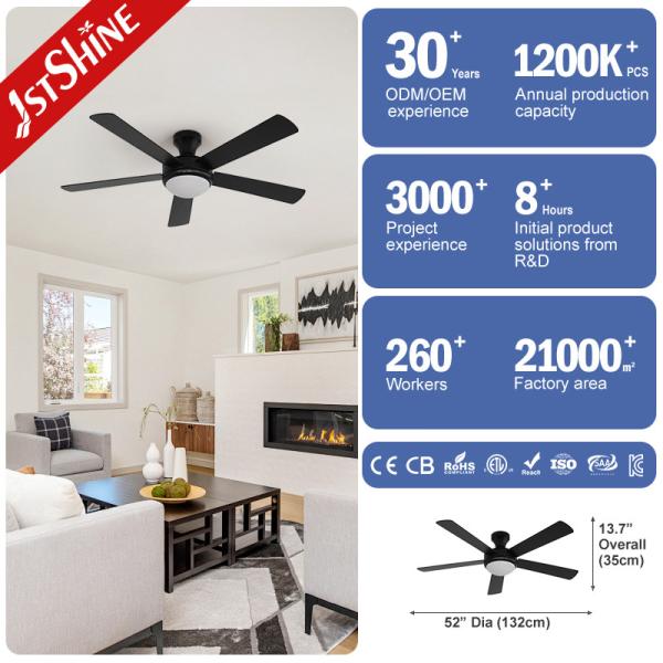 Quality Adjustable 6-Speed Choice LED Ceiling Fan with APP Smart Control and Dimmable for sale