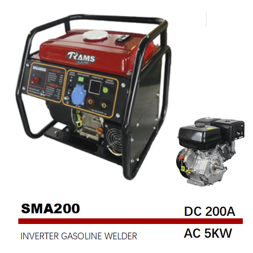 Quality AC 5 kw 200A Portable Petrol Engine Driven Welders 420cc Hand Start Generator for sale