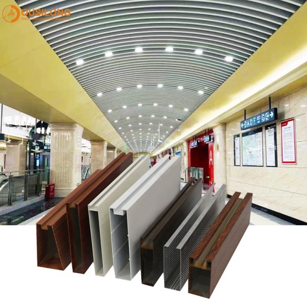 Quality False Square Pipe Linear Metal Ceiling Panel Black , Suspended Metal Ceiling for sale