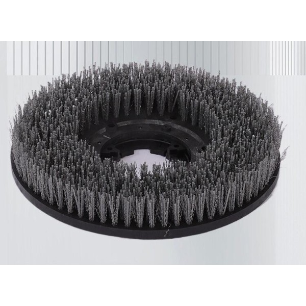 Quality Powerful 12 Inch Diameter Abrasive Filament Floor Scrubber Brush for Cleaning Tile surfaces for sale