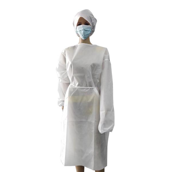 Quality 120x140cm SMS Disposable Protective Isolation Gown for sale